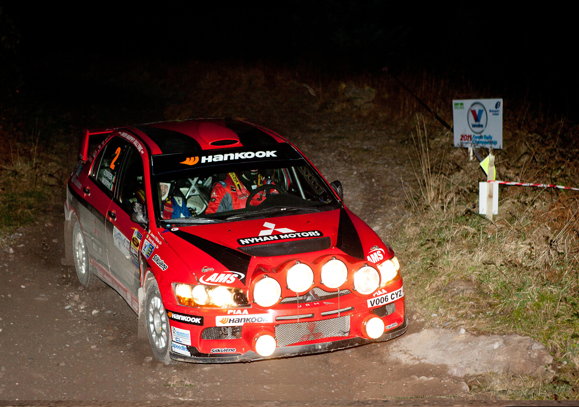 no 3 on the road Owen Murphy Anthony Nestor in the Mitsubishi Evo9 ...